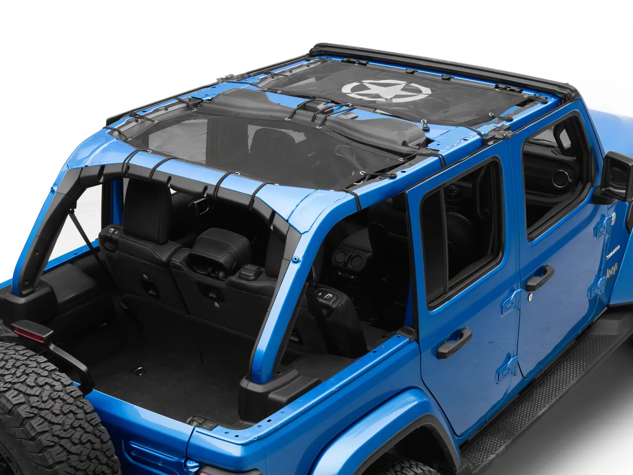 RedRock Jeep Gladiator Mesh Sun Shade; Front and Rear; Star J236535 (24 ...
