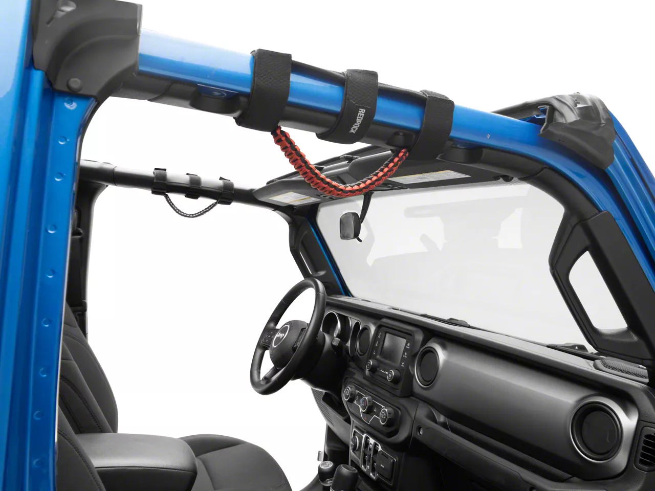 RedRock Jeep Gladiator Paracord Grab Handles; Red J236545 (20-25 Jeep ...