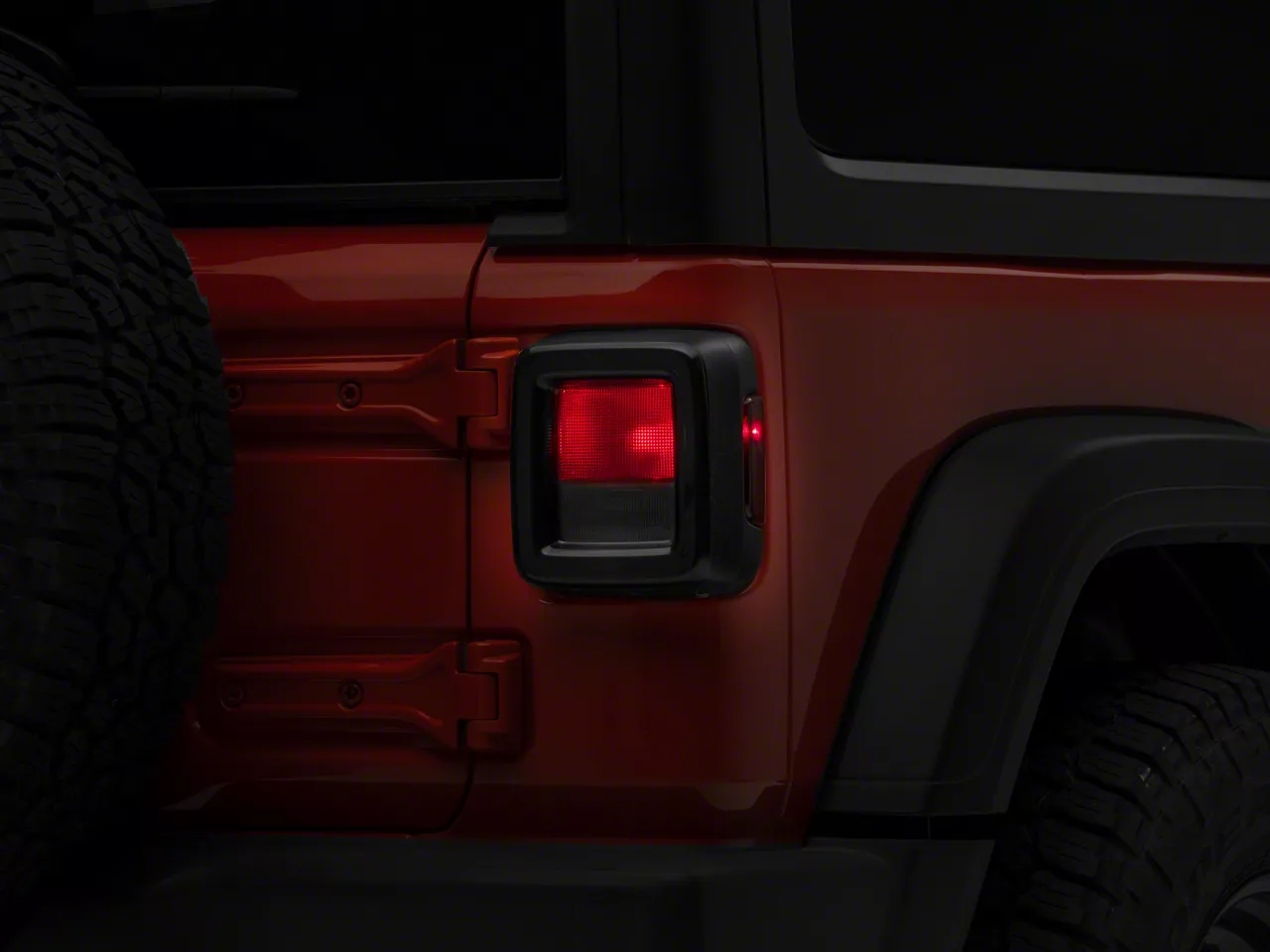 RedRock Jeep Wrangler Tail Light Covers; Smoked J191436 (18-25 Jeep ...