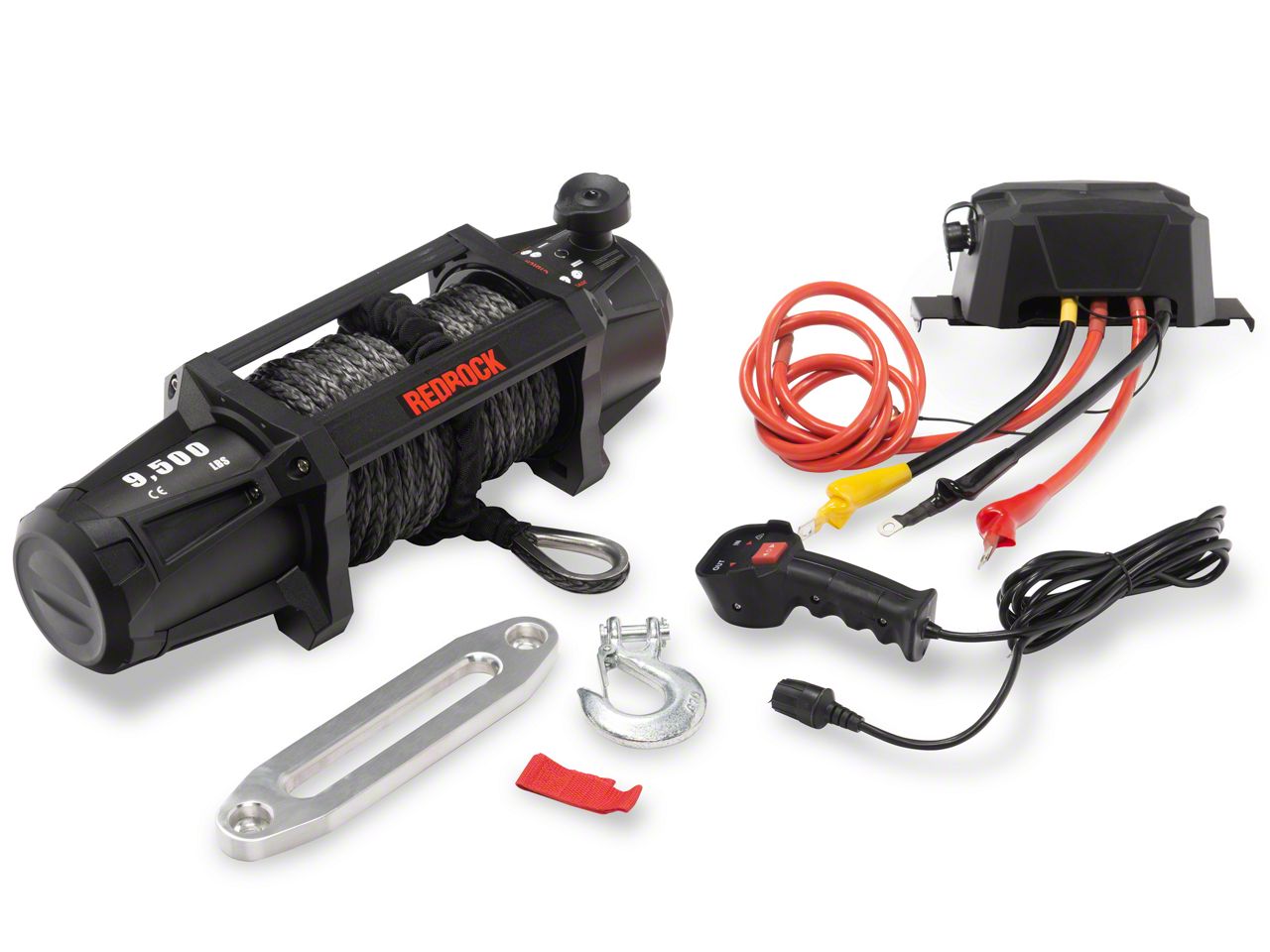 RedRock Titan 9,500 lb. Winch with Synthetic Rope and Dual Control Unit ...