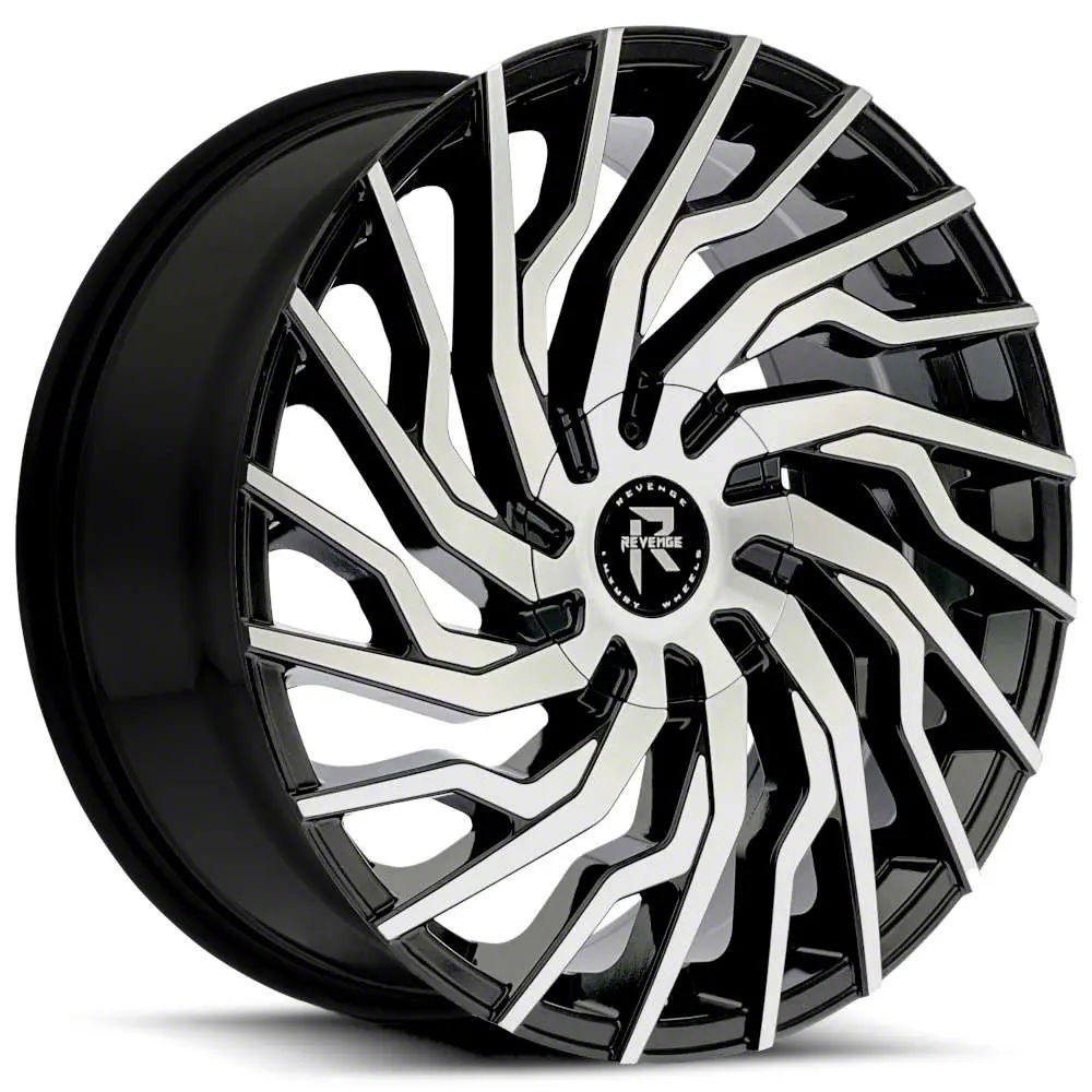 Bronco RL-101 Black Machined 6-Lug Wheel; 26x10; 25mm Offset (22-25 ...