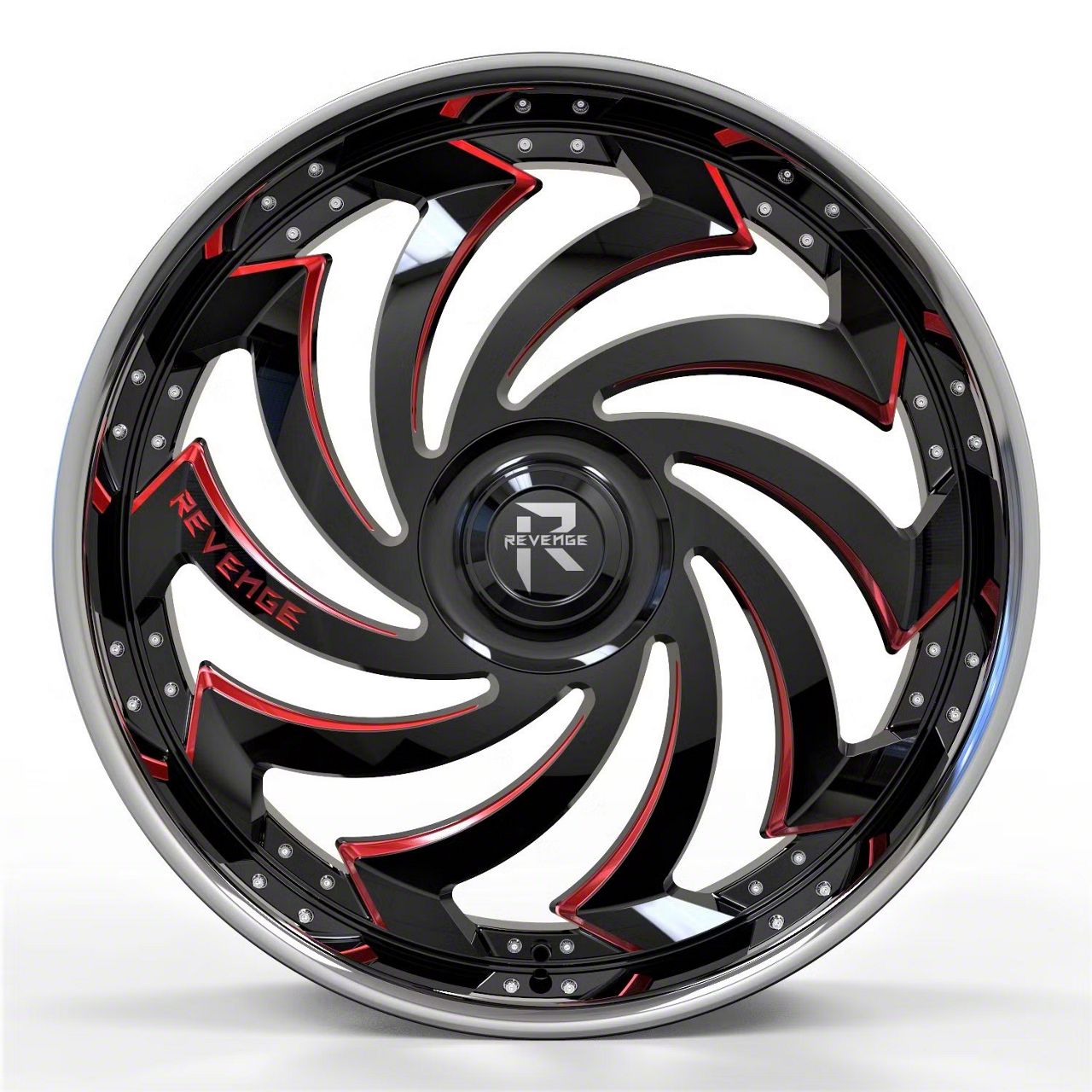 Tacoma RL-108 Big Floater Chrome 6-Lug Wheel; 28x9.5; 25mm Offset (16 ...