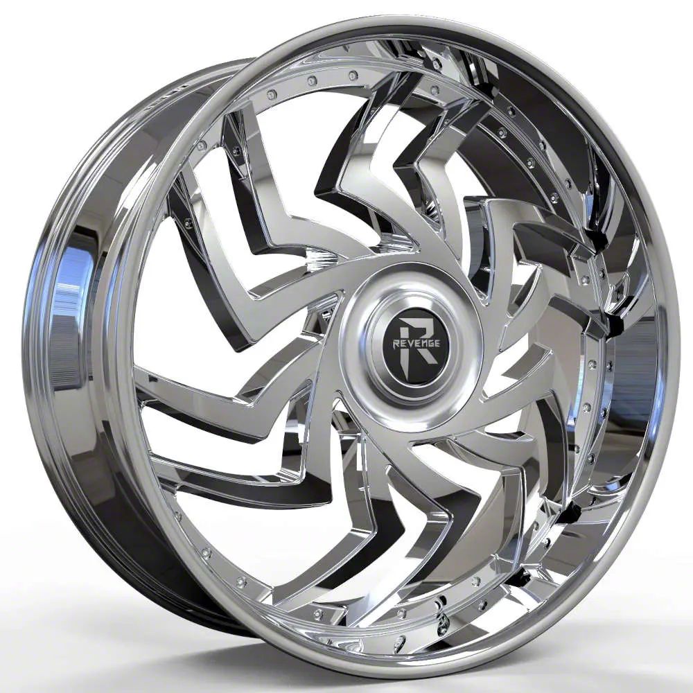 Toyota 4-Runner RL-107 Big Floater Chrome 6-Lug Wheel; 24x9; 25mm ...