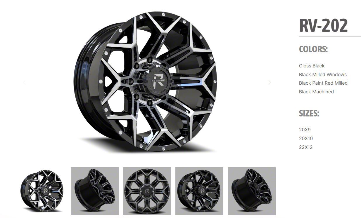 Toyota 4-Runner RV-202 Black and Red Milled 6-Lug Wheel; 20x9; 0mm ...