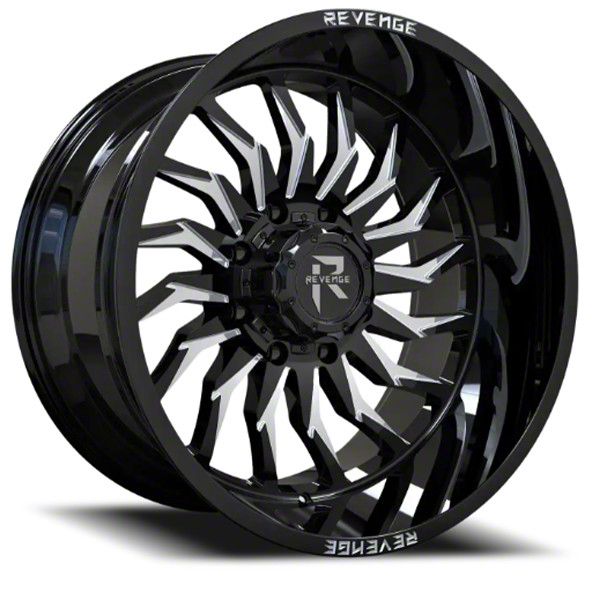 Toyota 4-Runner RV-204 Black and Milled 6-Lug Wheel; 20x9; -12mm Offset ...