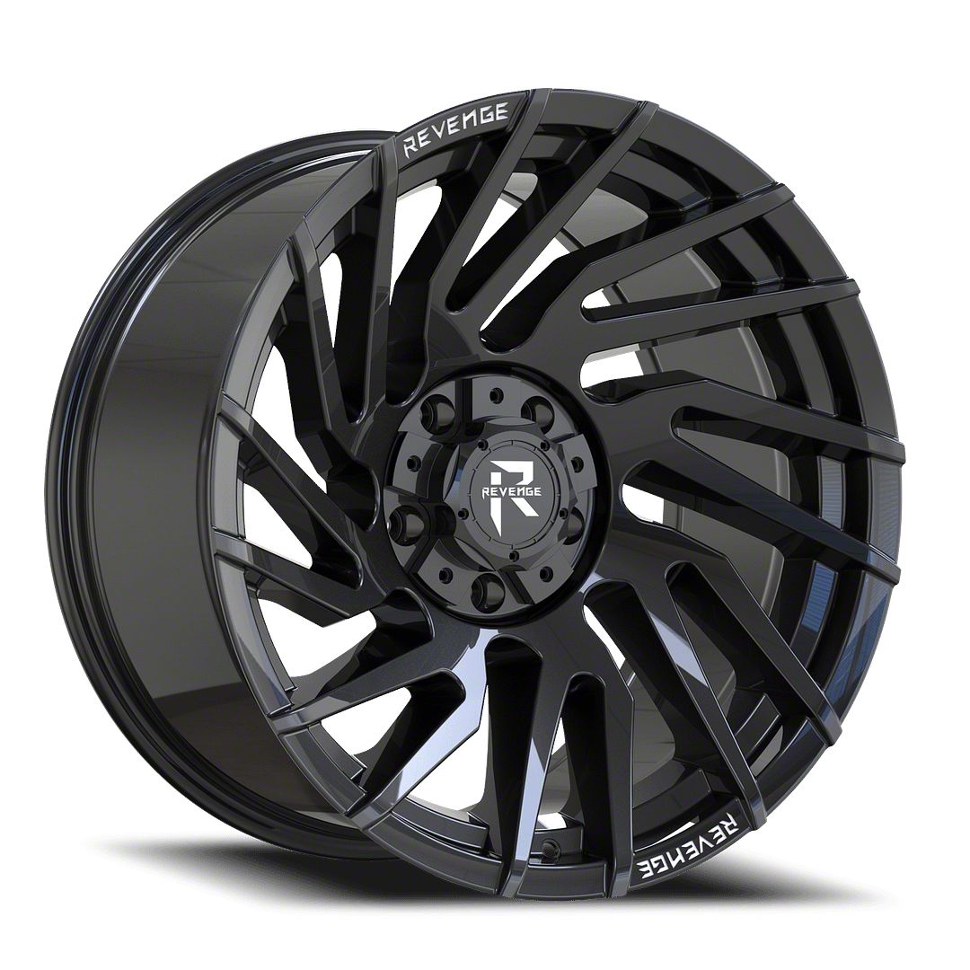 Revenge Off-Road Wheels Bronco RV-207 Gloss Black 6-Lug Wheel; 24x10 ...