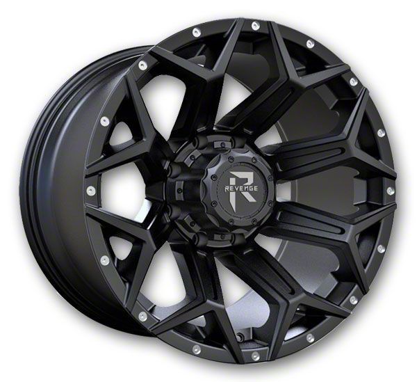 Revenge Off-Road Wheels Titan XD RV-202 Satin Black with Dots 6-Lug ...