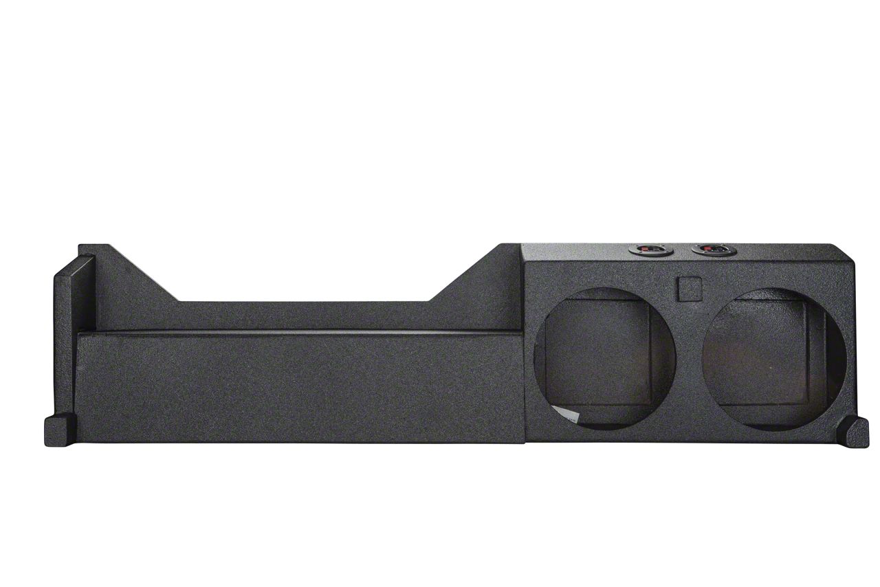 Frontier Dual 10-Inch Down Firing Subwoofer Box; Poly Coated (05-12 ...