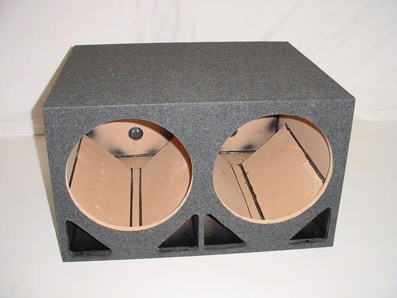 Jeep Gladiator Dual 15-Inch Double Ported Subwoofer Box; Carpeted ...