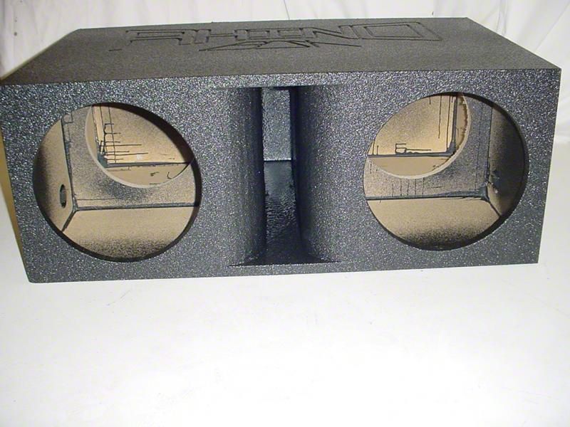 Tundra Dual 15-Inch Super Bass Horn Ported Subwoofer Box; Poly Coated ...
