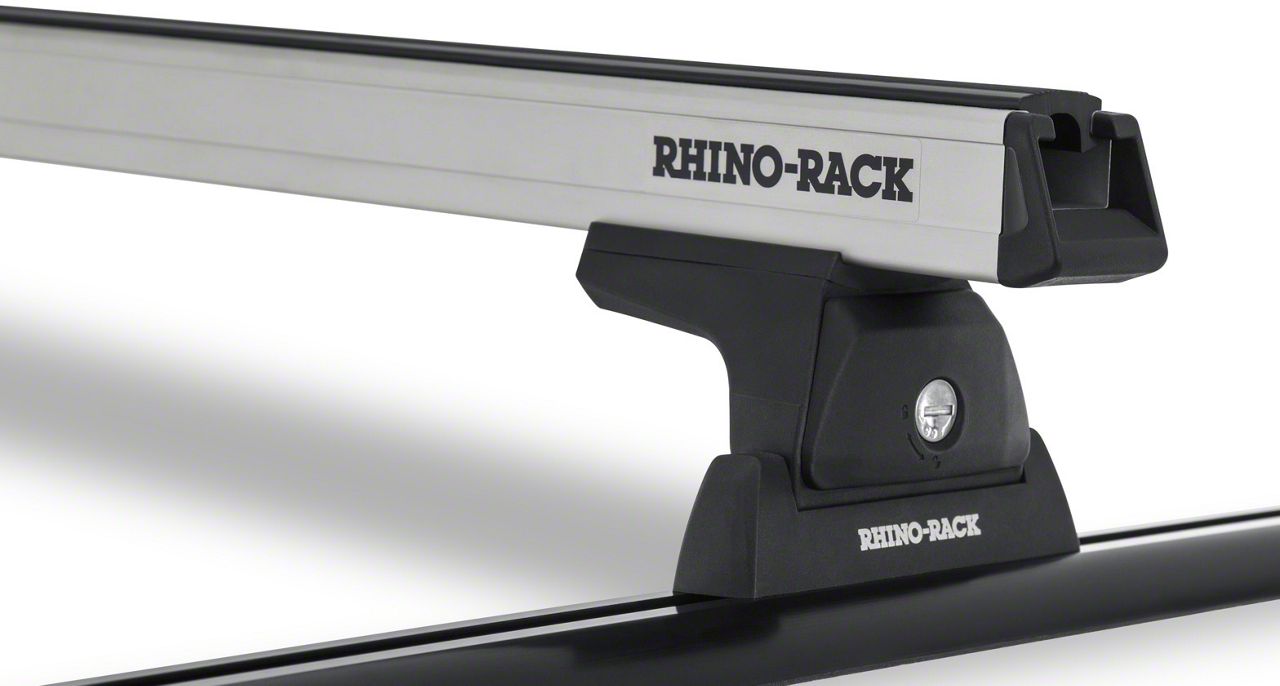 Rhino-Rack Tacoma Heavy Duty RLT600 Trackmount 2-Bar Roof Rack; Silver ...