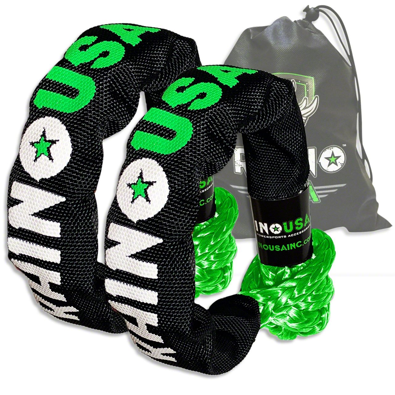 Rhino USA Jeep Wrangler 3/8-Inch x 22-Inch Synthetic Soft Shackle; 2 ...