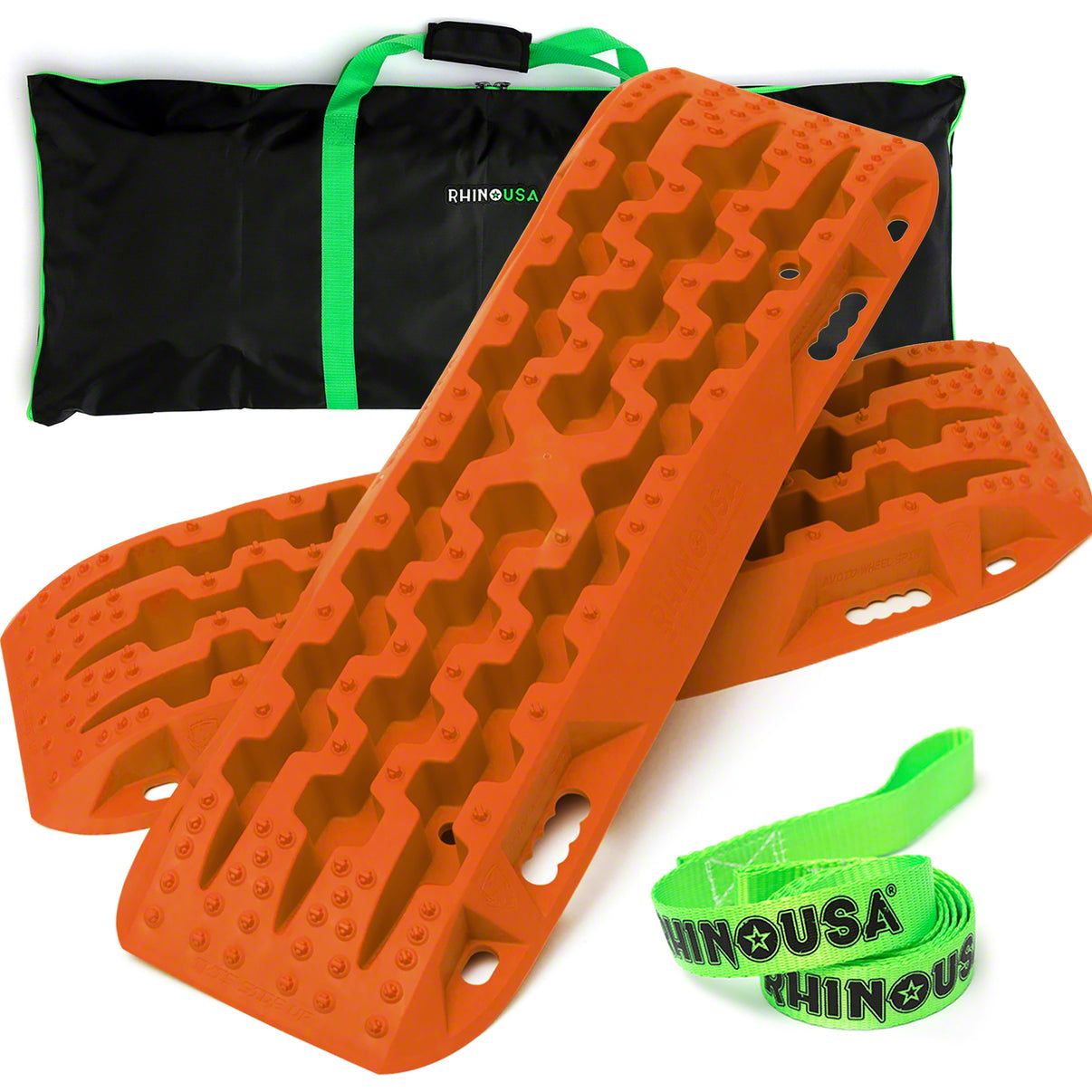 Rhino USA Jeep Wrangler Recovery Traction Boards; Orange RG-TB42X13-ORG ...