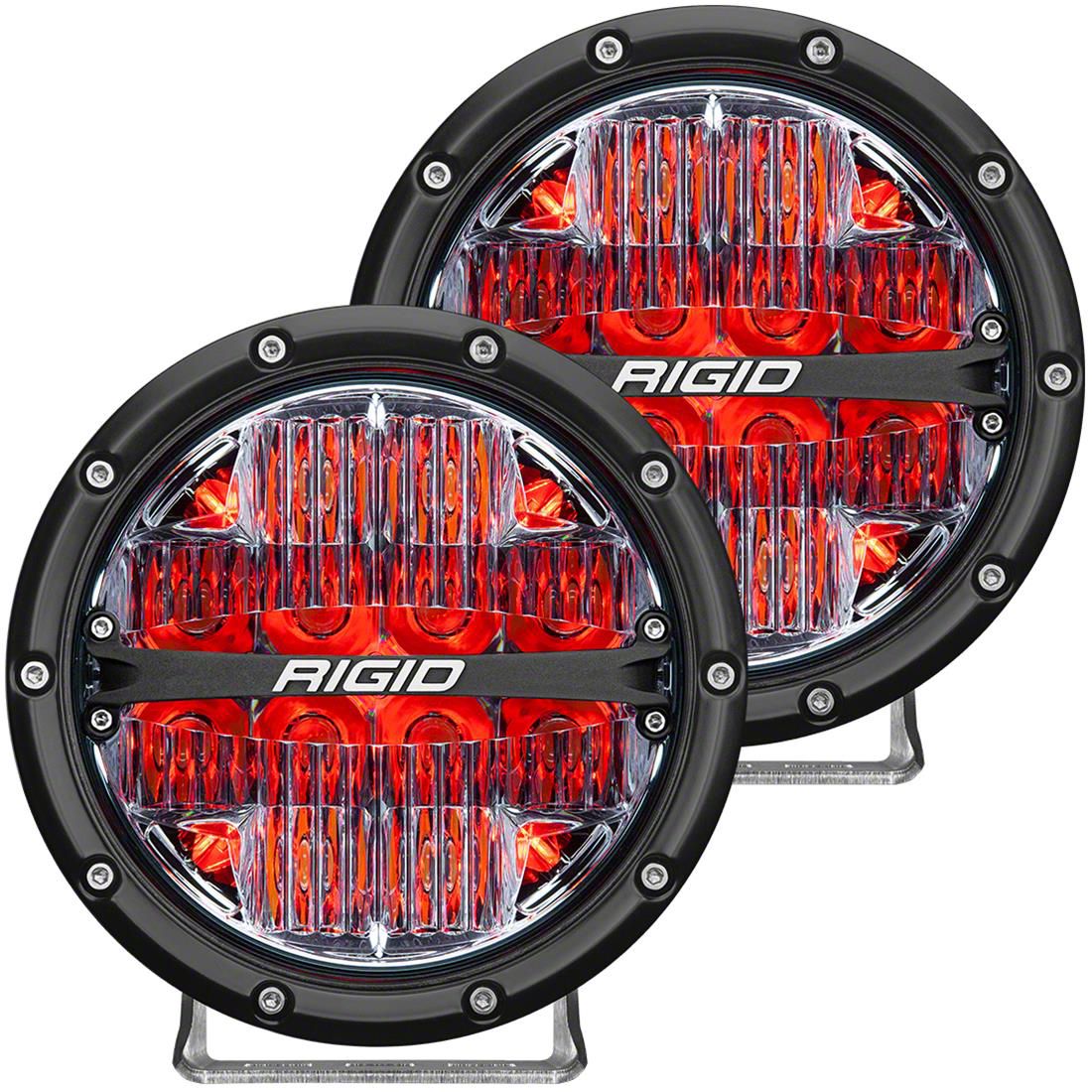 Rigid Industries Jeep Gladiator 6-Inch 360-Series LED Off-Road Lights ...