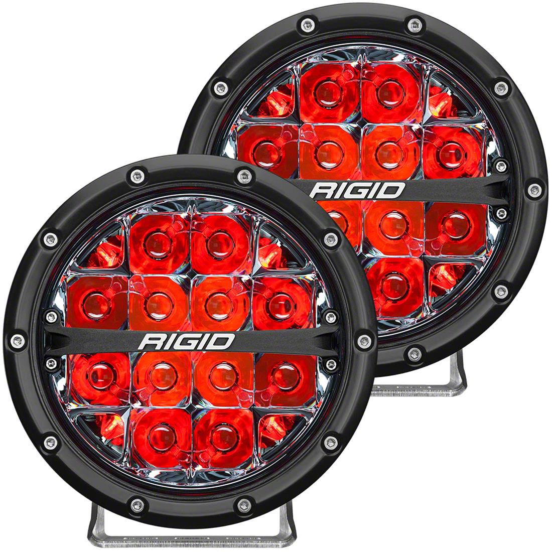 Rigid Industries Jeep Wrangler 6-Inch 360-Series LED Off-Road Lights ...