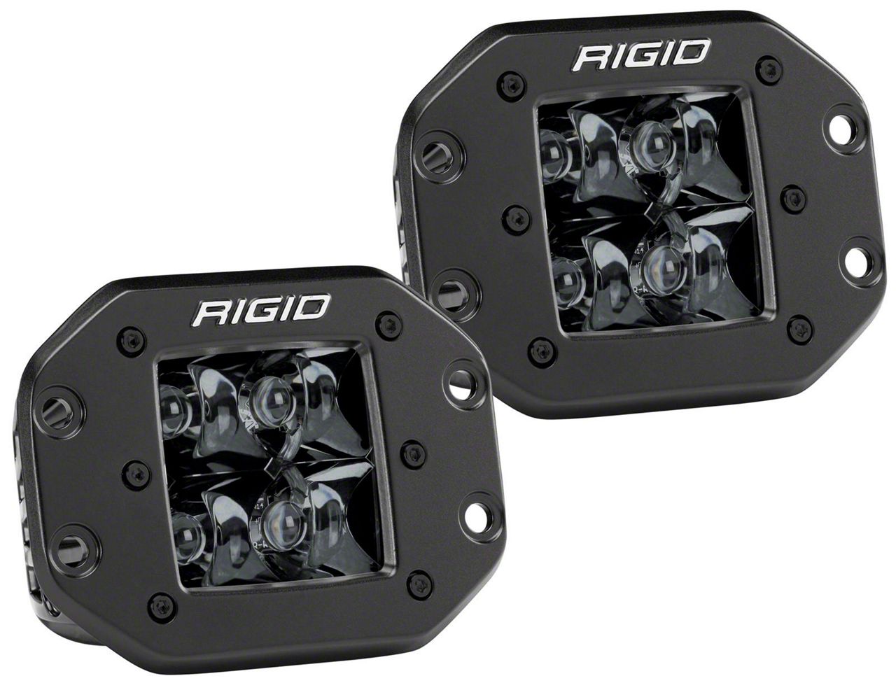 Rigid Industries Jeep Wrangler D-Series Pro Flush Mount LED Lights ...