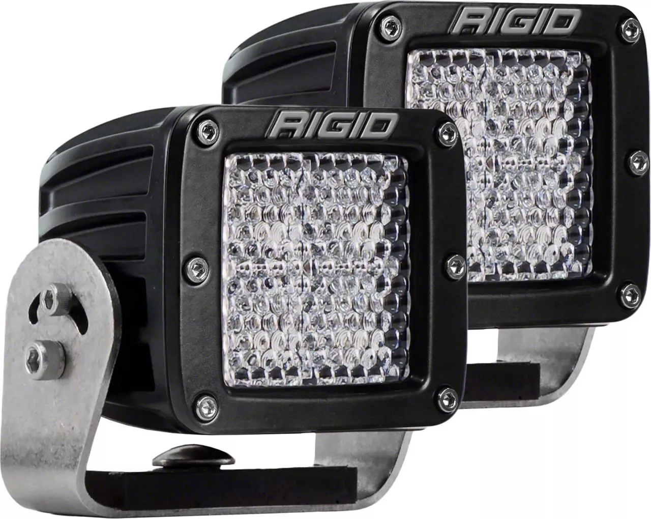 Rigid Industries Jeep Wrangler D-Series Pro HD LED Pod Lights; Flood ...