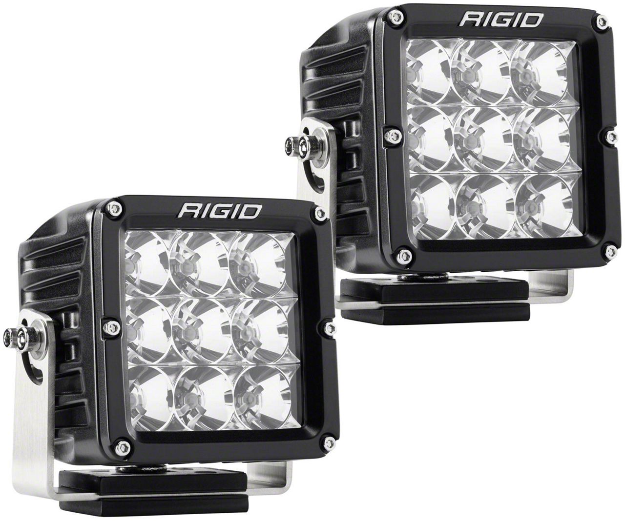 Rigid Industries Jeep Wrangler D-XL Pro Series LED Lights; Flood Beam ...