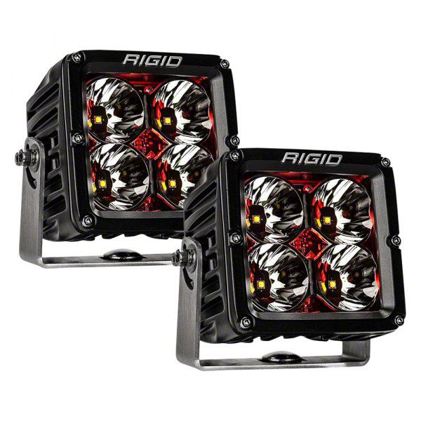 Rigid Industries Jeep Wrangler Radiance Pod XL LED Lights with Red ...