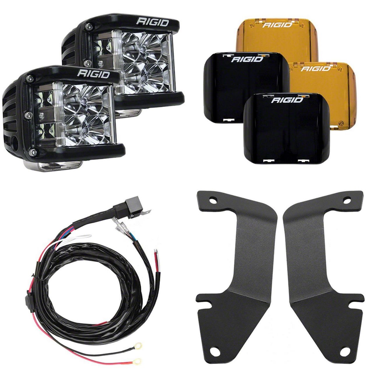 Rigid Industries Tundra D-SS Pro Series LED Pods A-Pillar Light Kit ...