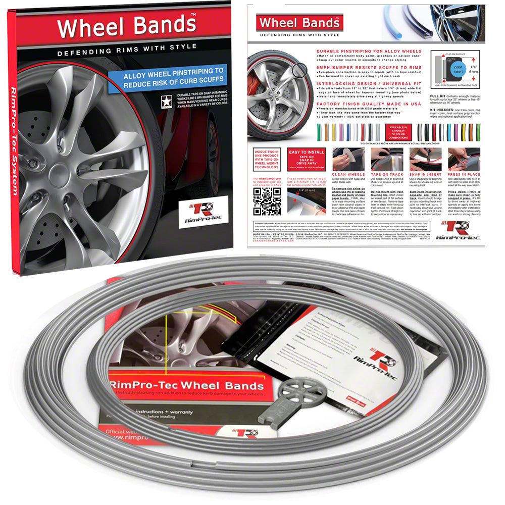 RimPro-Tec Bronco 13 to 22-Inch Wheel Bands Kit with Silver Insert ...