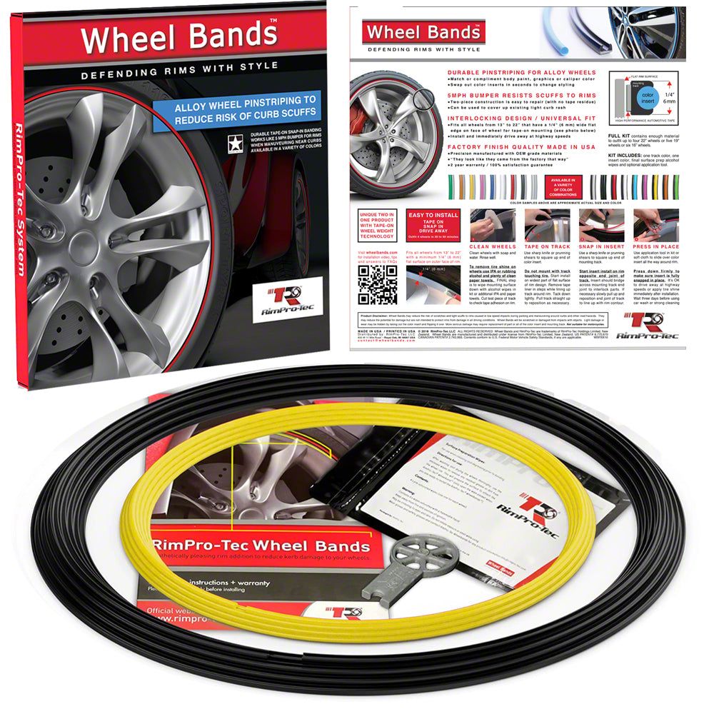 RimPro-Tec Bronco 13 to 22-Inch Wheel Bands Kit with Yellow Insert ...