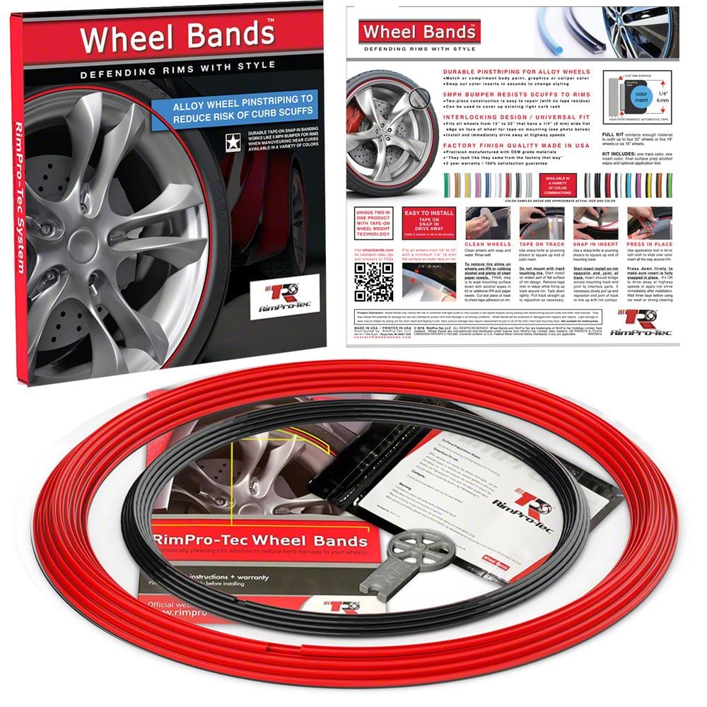 RimPro-Tec Bronco Sport 13 to 22-Inch Wheel Bands Kit with Black Insert ...