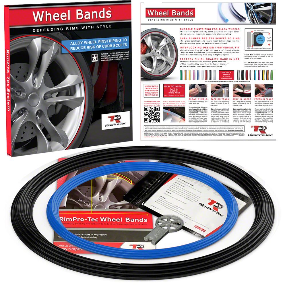 RimPro-Tec Bronco Sport 13 to 22-Inch Wheel Bands Kit with Sky Blue ...