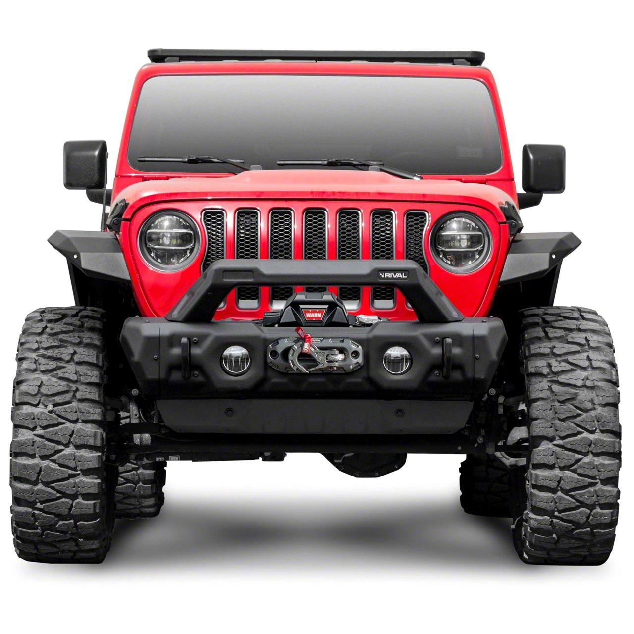 RIVAL 4x4 Jeep Gladiator Stamped Steel Modular Stubby Front Bumper with ...