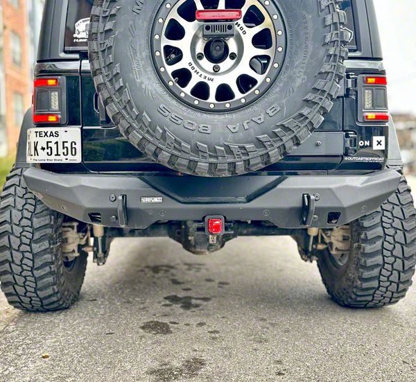 RIVAL 4x4 Jeep Wrangler Stubby Aluminum Rear Bumper 2D.2709.2-NL (18-25 ...