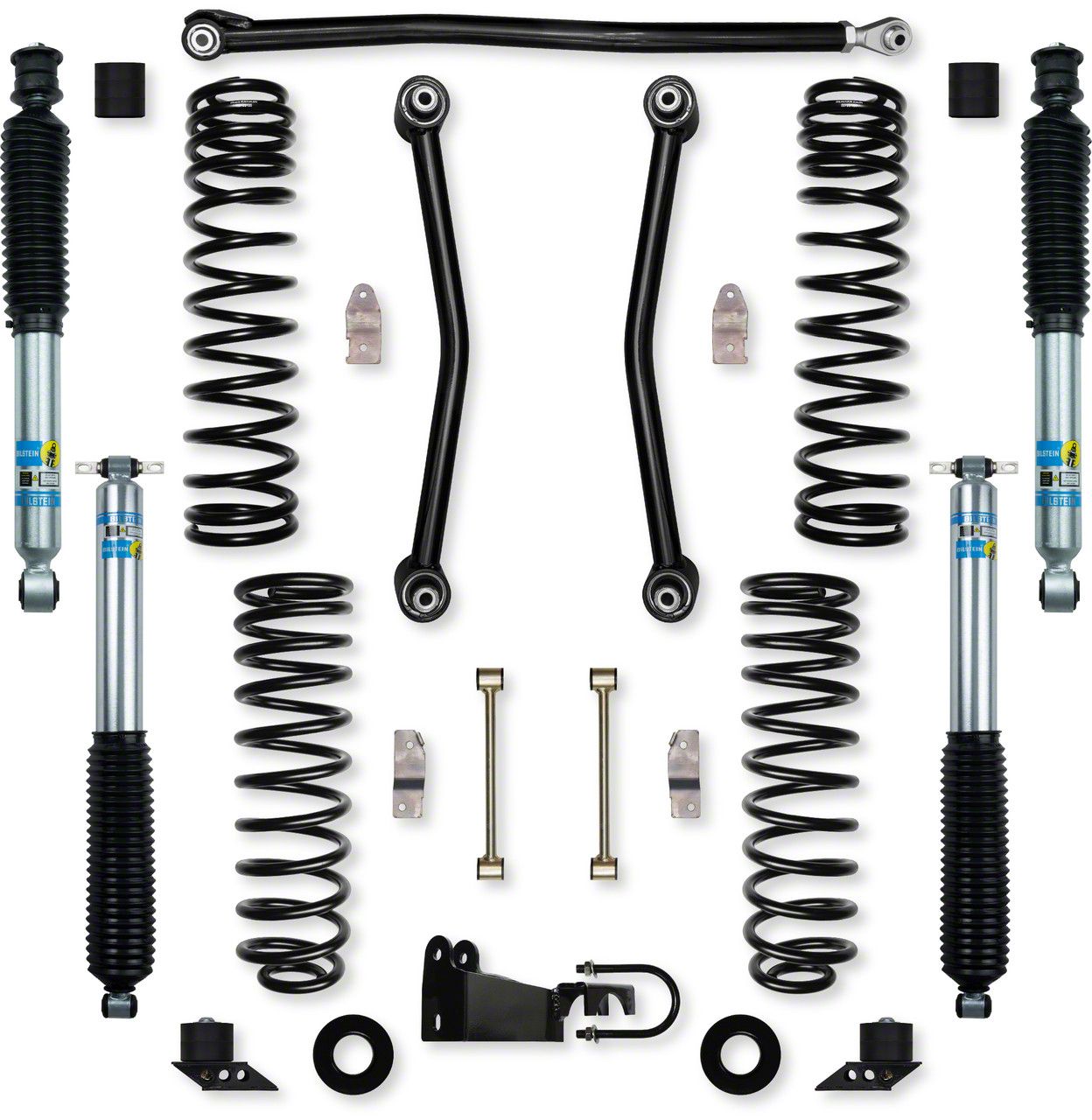 Rock Krawler Jeep Wrangler 2.50-Inch Adventure Series Mid-Arm Suspension Lift System with ...