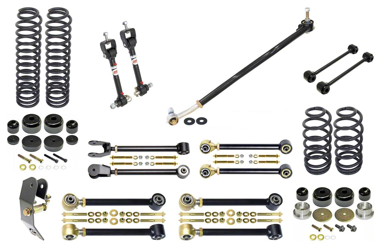 RockJock Jeep Wrangler Johnny Joint 4-Inch Suspension Lift Kit with ...