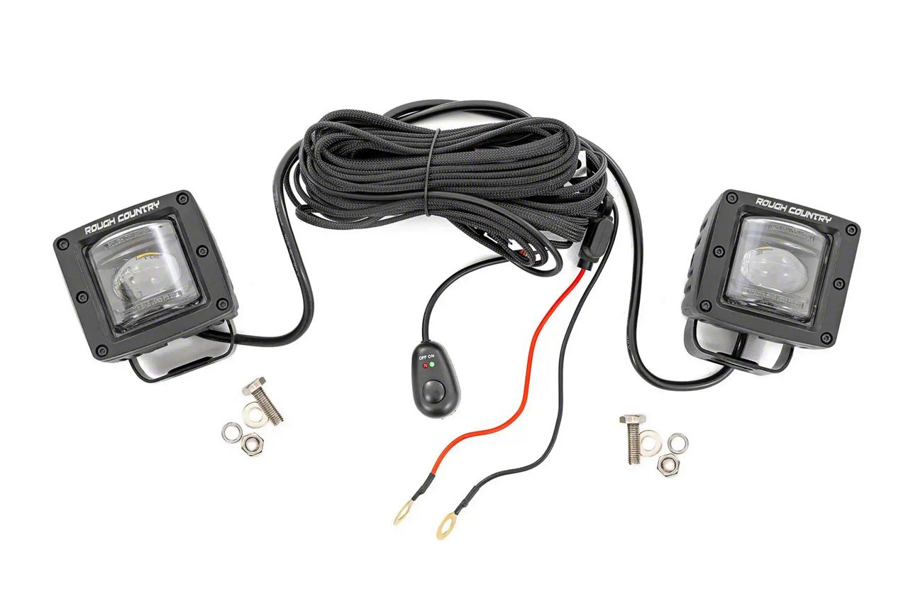 Rough Country Toyota 4-Runner 2-Inch Black Series LED Cube Lights; SAE ...