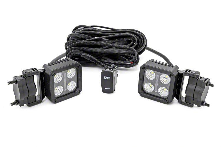 Rough Country Toyota 4-Runner 2-Inch Square LED Lights with Swivel ...