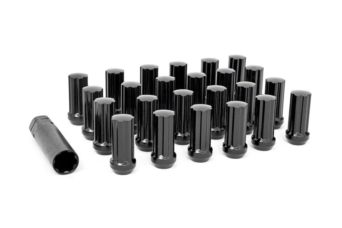 Rough Country Bronco Black Bulge Acorn Style Lug Nut Kit; M12 x 1.5 ...