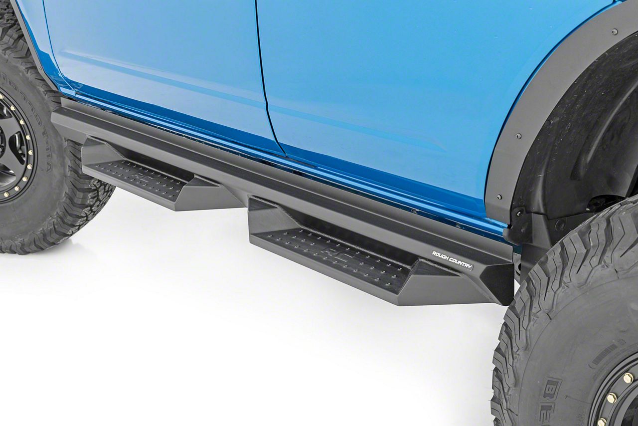Rough Country Bronco Cab Length DS2 Drop Side Step Bars; Black SDS02172 ...