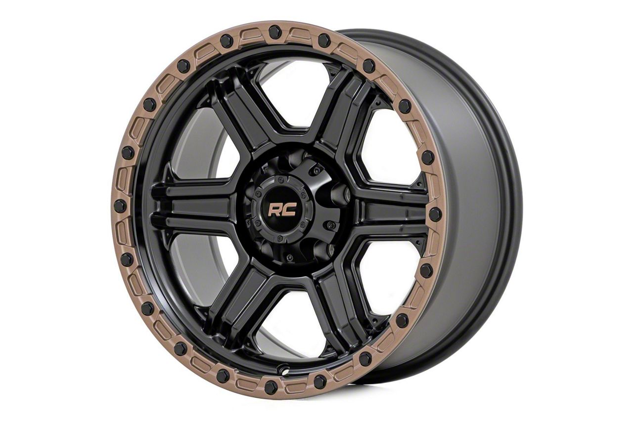 Rough Country Bronco 79 Series Semi Gloss Black with Bronze Ring 6-Lug ...