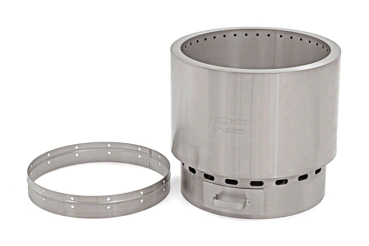 Rough Country Bronco Stainless Steel Smokeless Fire Pit with Carry Bag ...