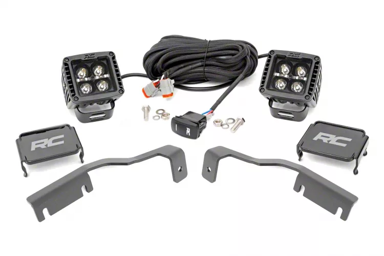 Rough Country Offroad Frontier Black Series White DRL LED Ditch Light ...