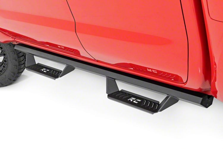Rough Country Frontier Cab Length AL2 Drop Side Step Bars; Black ...