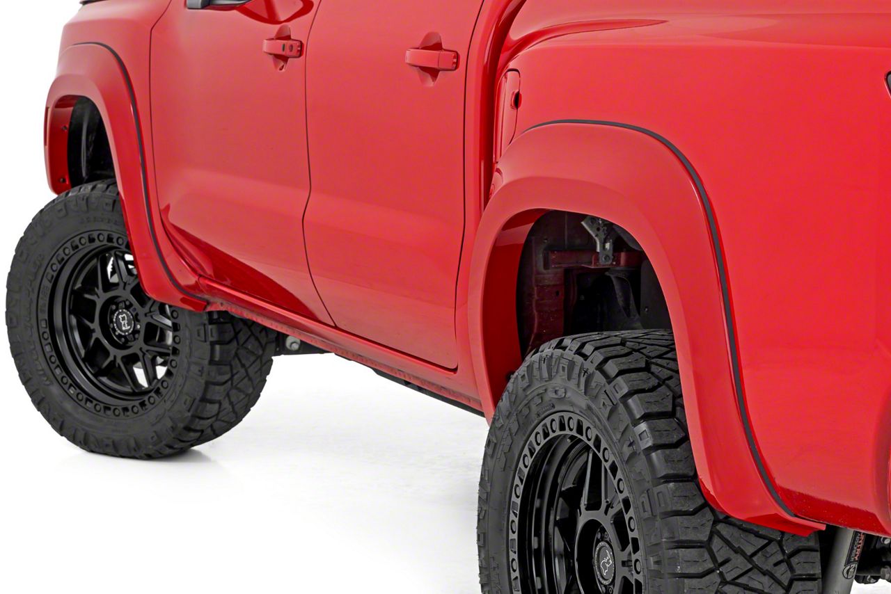 Rough Country Suspension Frontier Sport Fender Flares; Super Black S ...