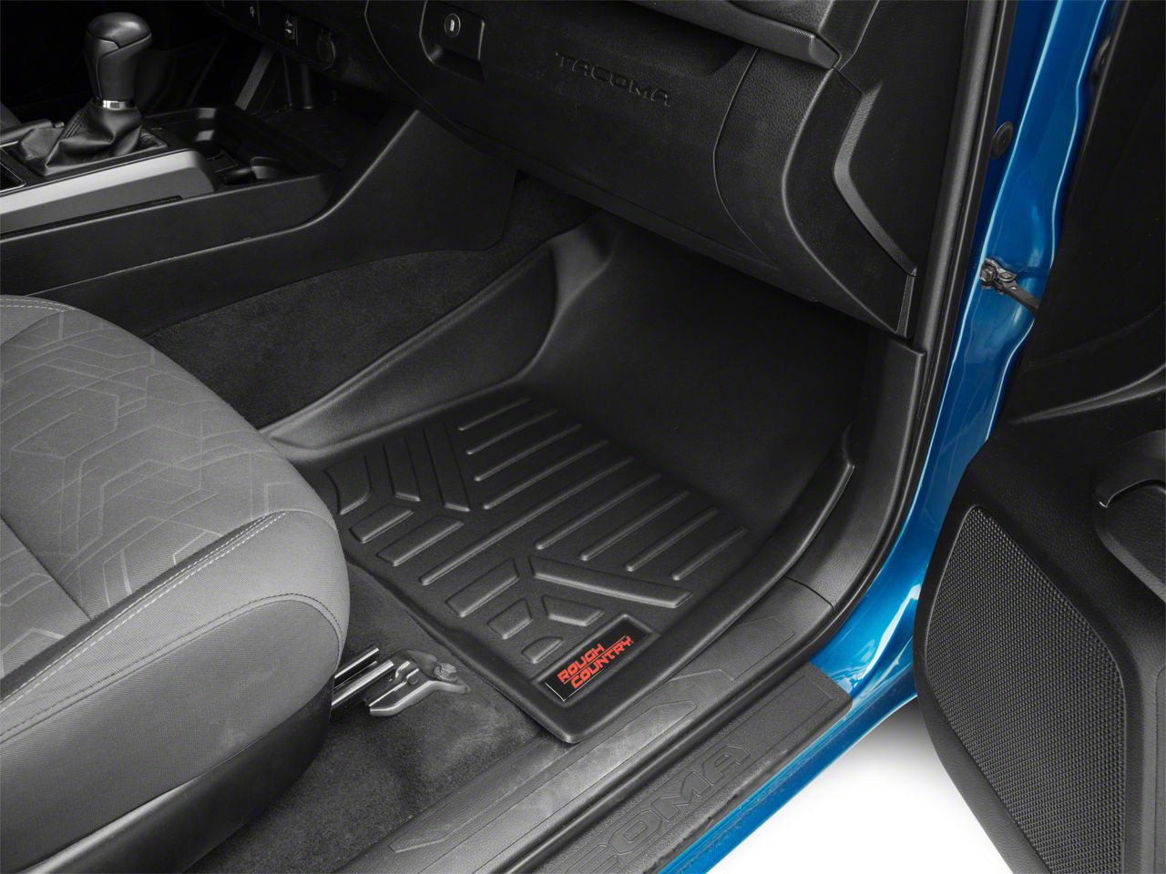 Rough Country Tacoma Heavy Duty Front Floor Mats - Black M-7122 (16-22 ...