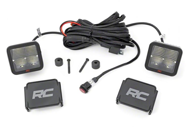 Rough Country Jeep Gladiator 2-inch Spectrum Series LED Cube Easy-Mount ...