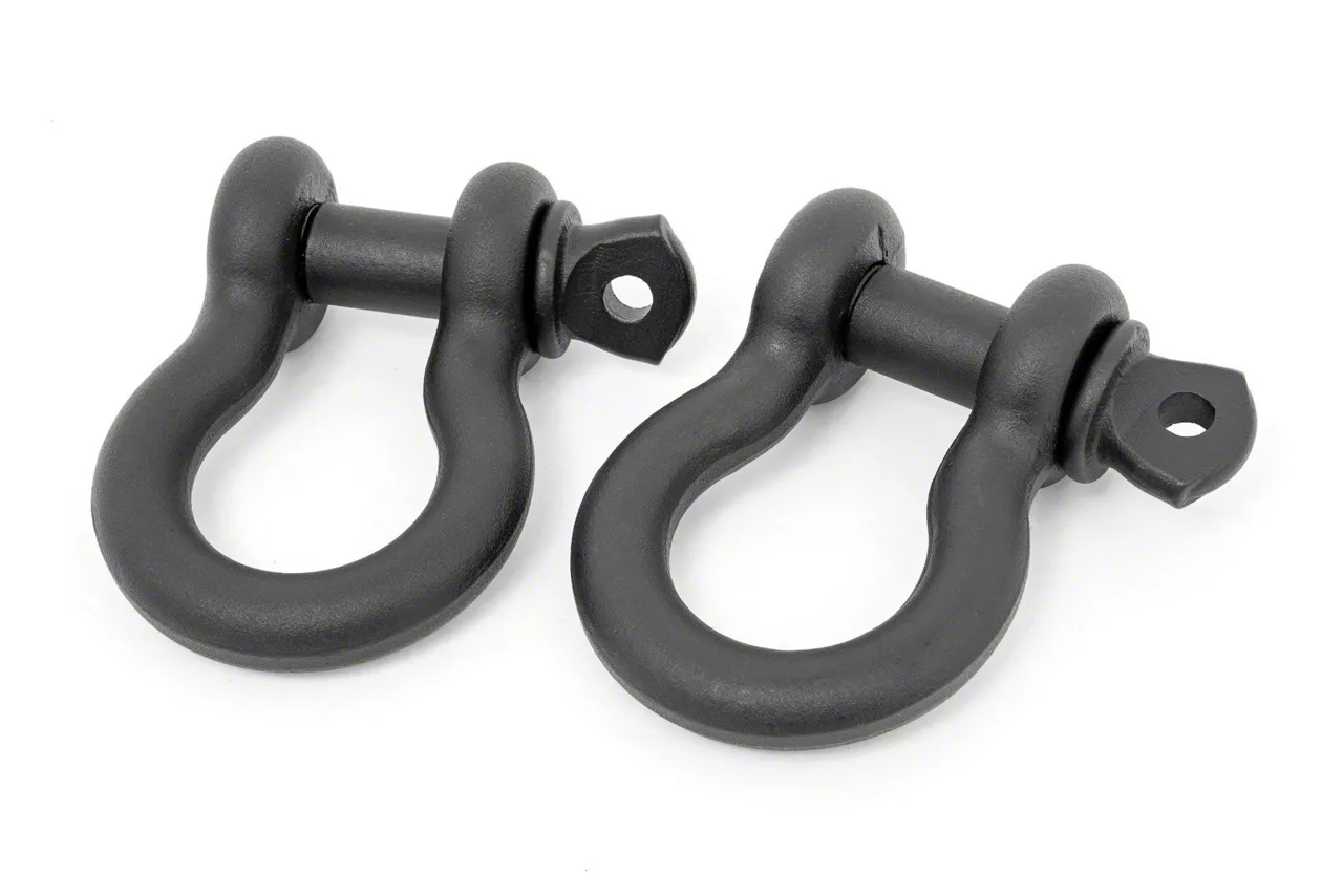 Rough Country Jeep Wrangler 5/8-Inch D-Ring Shackles RS179 - Free Shipping