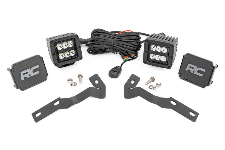 Rough Country Offroad Tacoma Black Series LED Ditch Light Kit; Spot ...