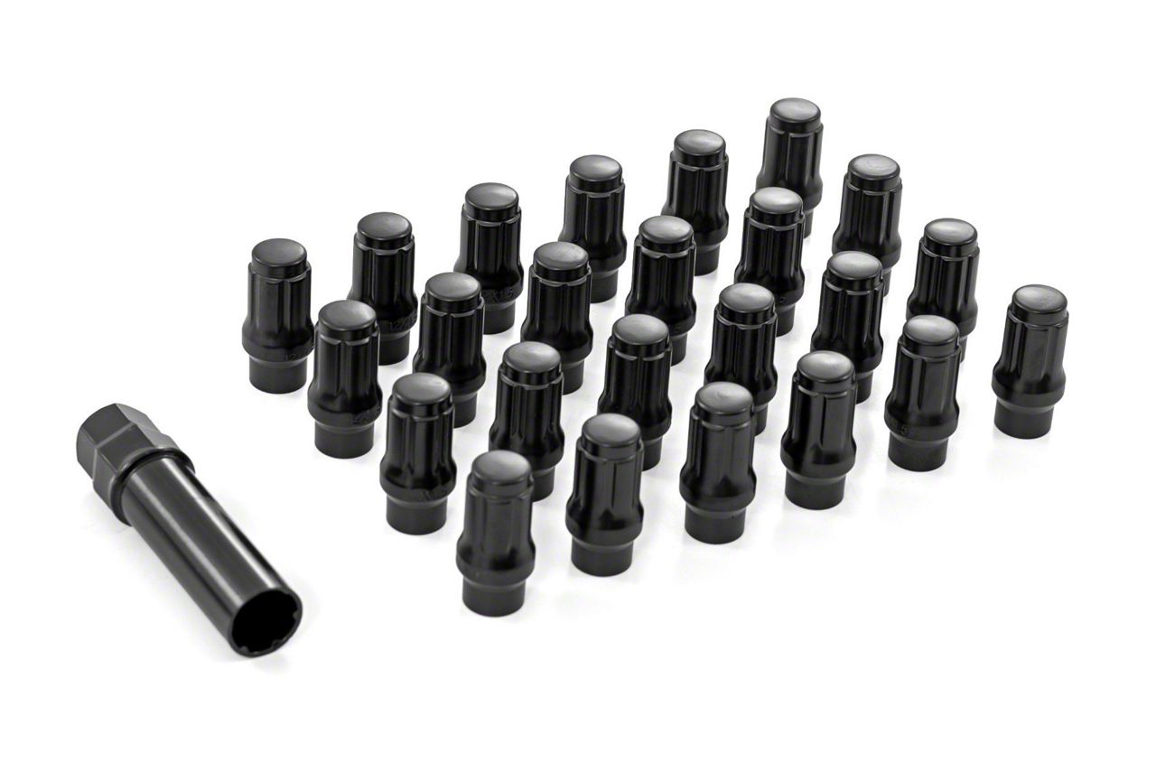 Rough Country Tacoma Black Closed End Extended Thread Lug Nuts; M12 x 1 ...