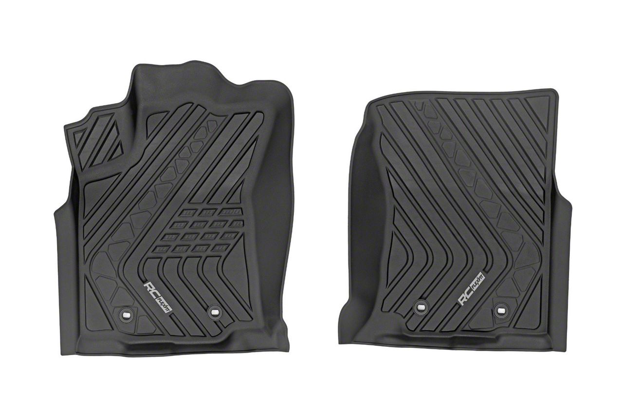 Rough Country Tacoma Flex-Fit Front Floor Mats; Black FF-7121 (16-23 ...