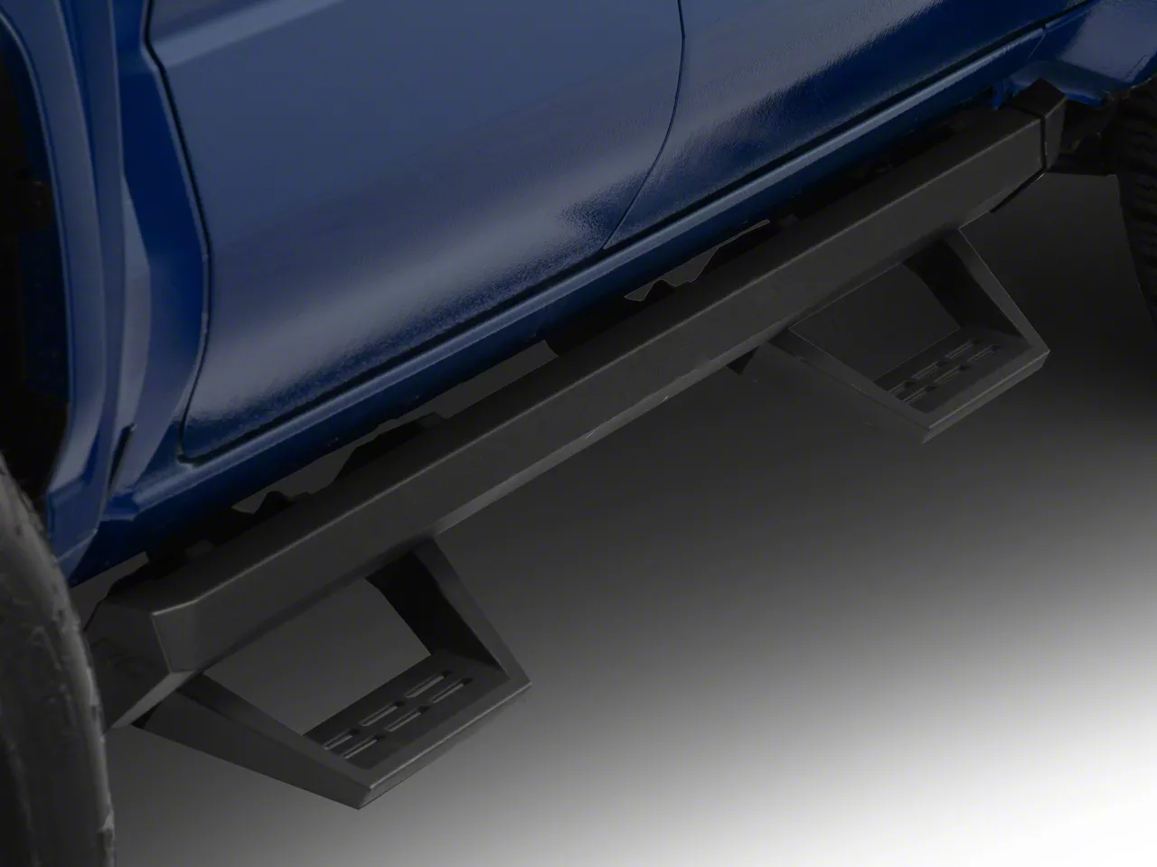 Rough Country Tacoma SRL2 ADJ Aluminum Side Step Bars; Black 73003 (24 ...