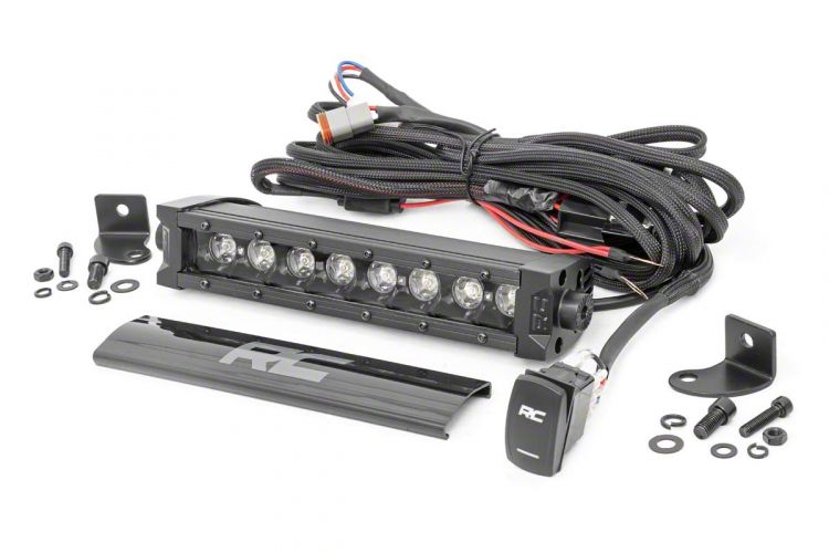 Rough Country Titan 8-Inch Black Series Cool White DRL LED Light Bar ...
