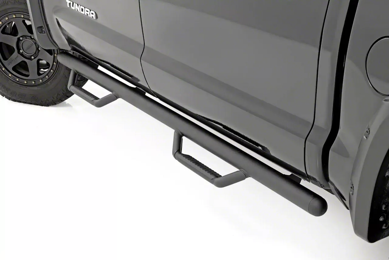 Rough Country Tundra Cab Length Nerf Side Step Bars; Black RCT0786CCA ...